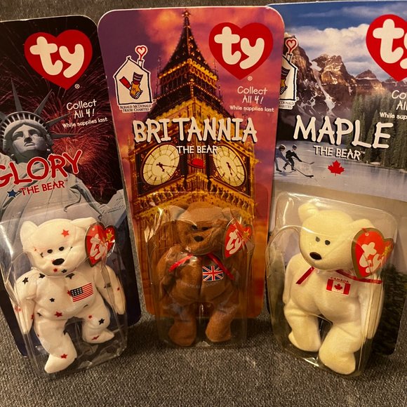 Beanie Babies | Toys | Set Of Three Ty Beanie Babies Mini Mc Donalds ...